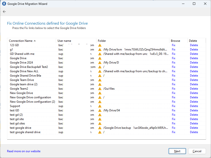 Google Drive cannot be used as backup source anymore - Backup4all