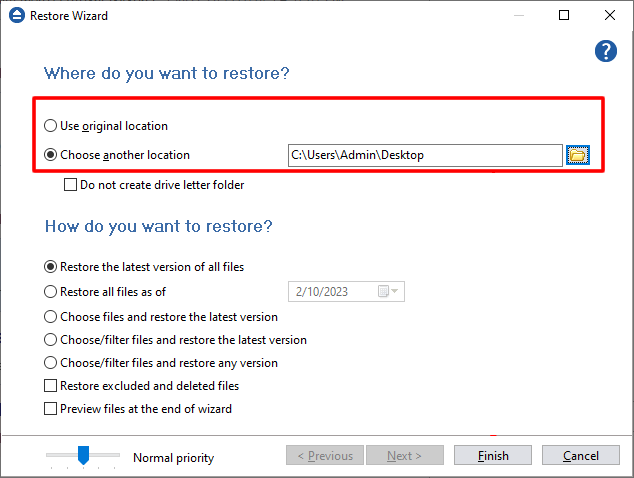How to restore your data files from MinIO using Backup4all - Backup4all